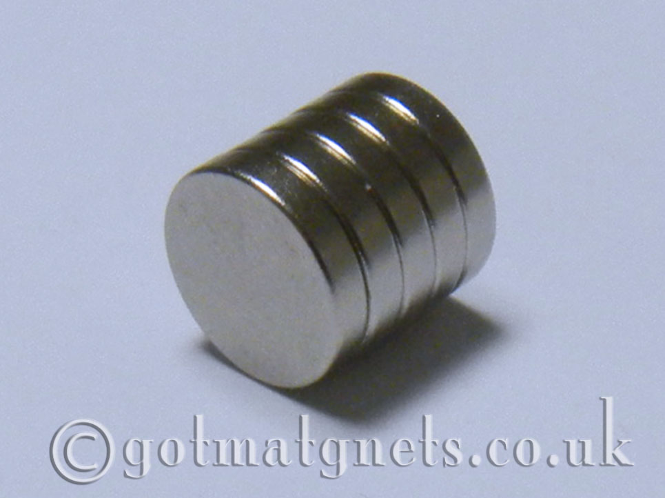 D 10 x 2 mm N52 Neodymium Magnets